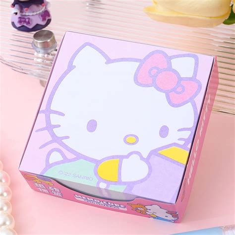 250pcs Kawaii Anime Hello Kitty Sanrio Sticky Notes Cartoon Kuromi