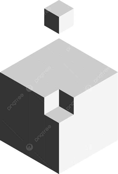 Vector Illustration Of A Cube Block With An Element Design Concept And