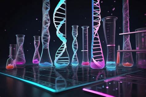 Premium Photo Virtual Interface Dna Science Laboratory Research