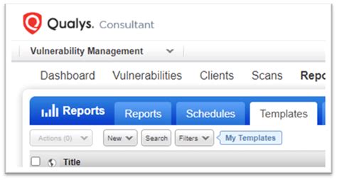 Qualys Technical Template Setup