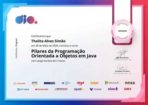 Pilares Da Programação Orientada A Objetos Em Java Thalita Alves S
