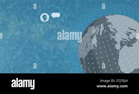 Animation Of Ai Data Processing Over Globe With Ai Icons Global Artificial Intelligence