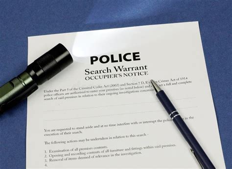 SEARCH WARRANT Text Written On A Sticky With Pencil And Glasses Stock Photo Image Of Business