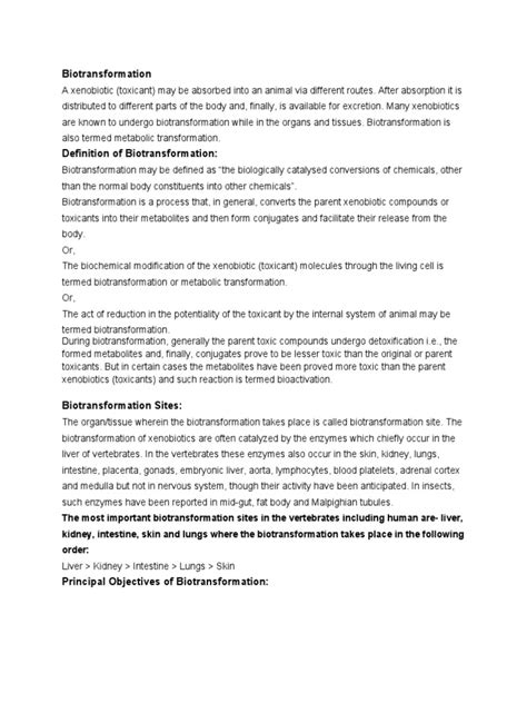 Biotransformation Download Free Pdf Drug Metabolism Cytochrome P450