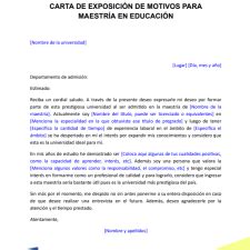 Modelos De Cartas De Motivación Gratis En Word