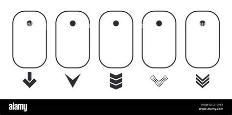 Modern Linear Pictogram Of Scroll Down On The Computer Mouse Concept Line Icon Scroll Down