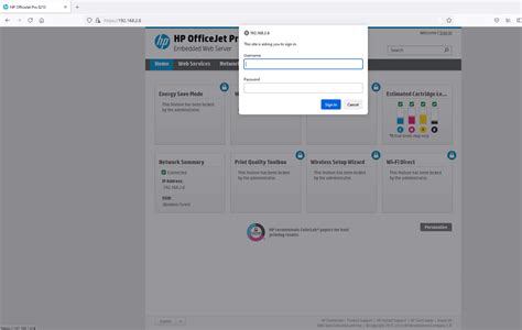 how to reset embedded web server ews admin password hp offic hp