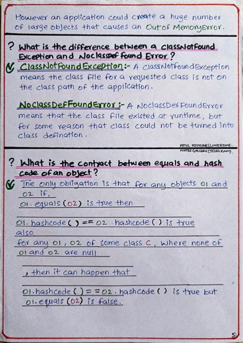 Java Interview Questions And Answers Handwritten Pdf Connect 4