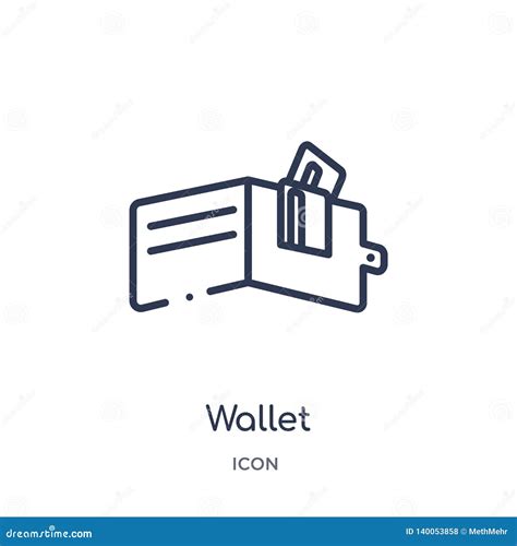 Linear Wallet Icon From Digital Economy Outline Collection Thin Line Wallet Vector Isolated On