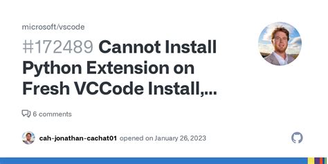 Cannot Install Python Extension On Fresh Vccode Install Reviewed All Other Issues Still Fails