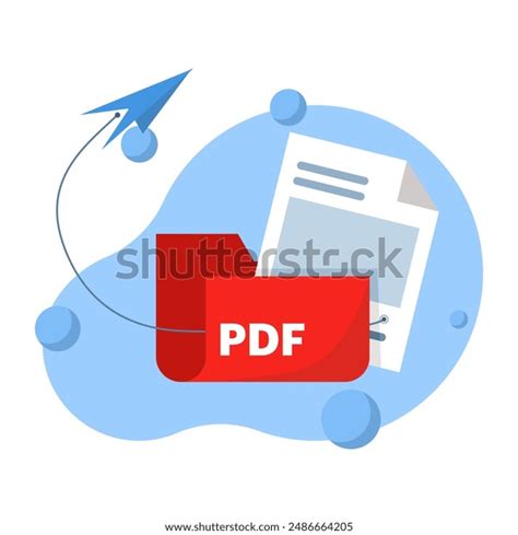 concept sharing sending pdf document file stock vector royalty free