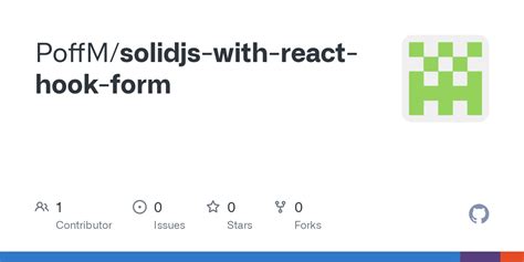 Github Poffmsolidjs With React Hook Form