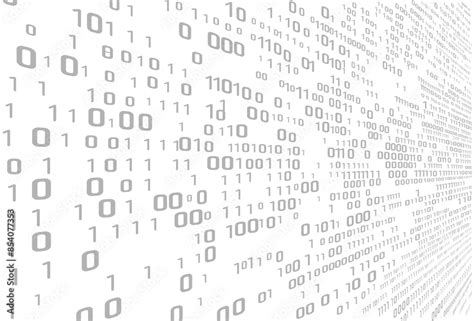 Binary Code Vector Background Zero And One Binary Codes On White Background For Website App