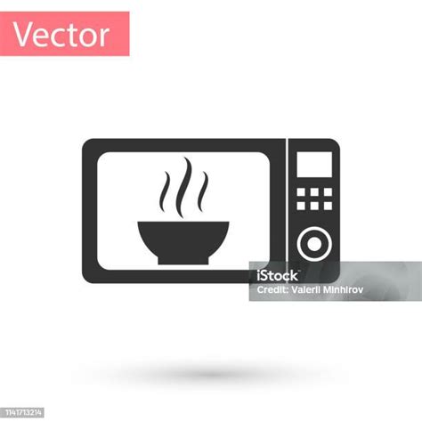 회색 전자 렌지 아이콘 흰색 배경에 고립입니다 가전 제품 아이콘입니다 벡터 일러스트 가정 생활에 대한 스톡 벡터 아트 및 기타 이미지 가정 생활 가정 주방 가정의 방