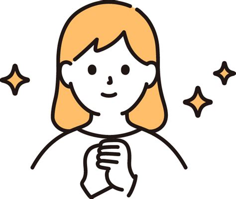 憧れる女性（顔）のイラスト｜商用可・フリーイラスト素材｜ソコスト