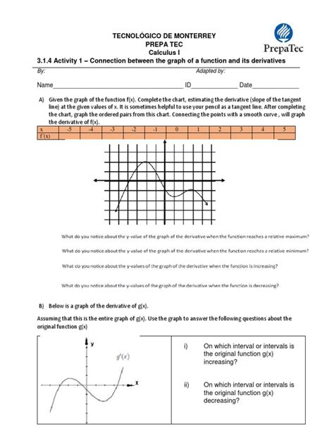 3 1 4 Activity 1 Download Free Pdf Derivative Function Mathematics