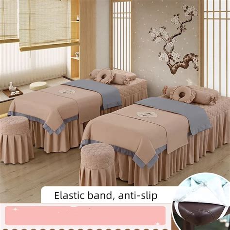 Anti Slip 4pcs Beauty Salon Bedding Sets Massage Tuina Spa Use