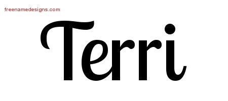 Handwritten Name Tattoo Designs Terri Free Download Free Name Designs
