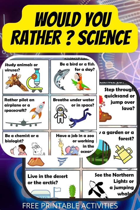Would You Rather Science Questions Little Bins For Little Hands