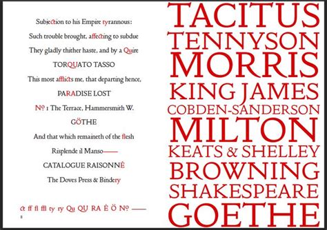 Doves Type Sample Typeface Lettering Typography