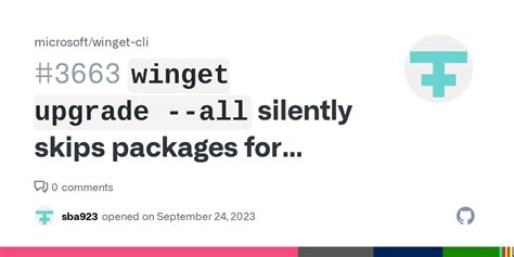 Winget Upgrade All Silently Skips Packages For Which An Upgrade Is Available Issue