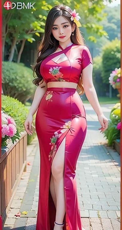 Burmese Girl With Attractive Curvy Full Body Friends Full Length