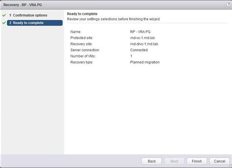 Perform Failover Of Vsphere Replication Based Recovery Plan