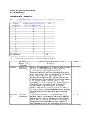 PSYC Unit Assignment Docx Unit Assignment Worksheet Nadira