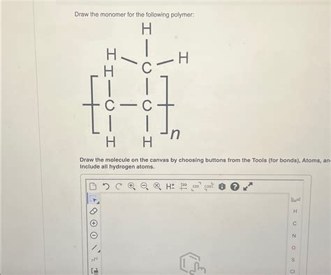 Solved Draw The Monomer For The Following Polymer Draw The