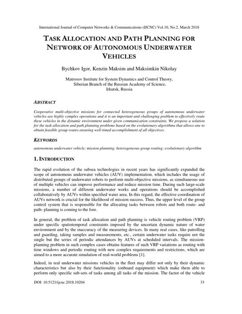 pdf task allocation and path planning for network of autonomous