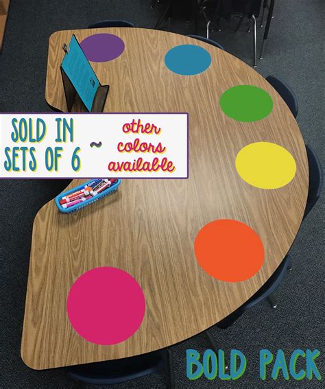 Classroom Table Dot Set Dry Erase Circles Reading Table Circles Table White Boards Etsy