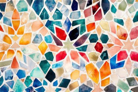 Bright Abstract Mosaic Tile Background W Graphic By Creative World