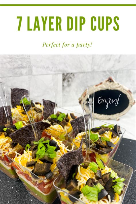 7 Layer Dip Cups Mixin Mamas