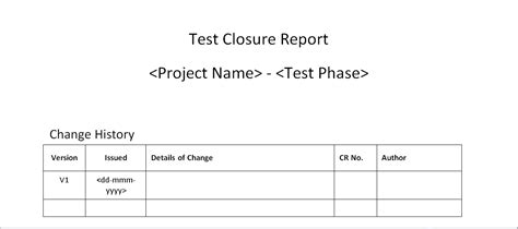 Test Exit Report Template 4 Templates Example Templates Example