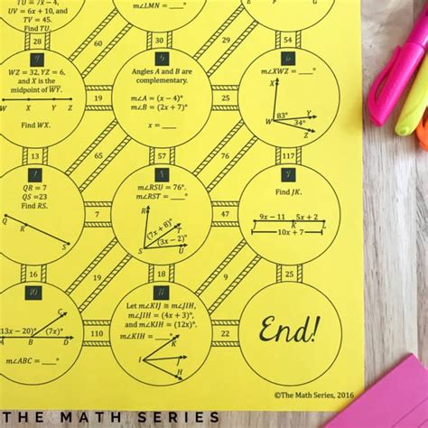 Segment And Angle Addition Postulates Worksheet Activity By The Math Series