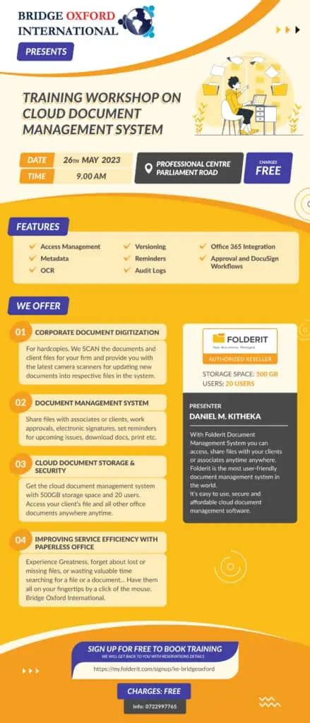 Training Workshop On Cloud Document Management System Document Management System Folderit