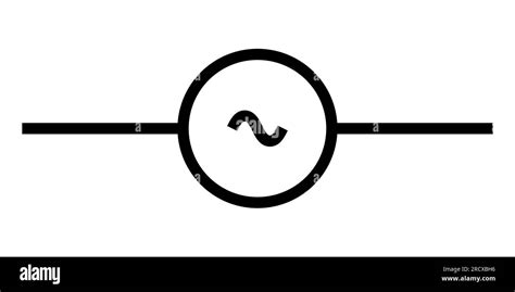 Ac Voltage Source Symbol Icon Vector Illustration Stock Vector Image