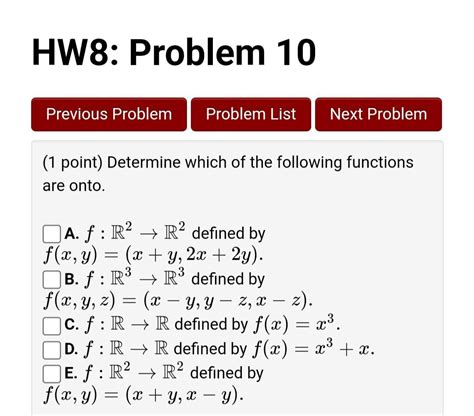 Solved Point Determine Which Of The Following Functions Chegg Com