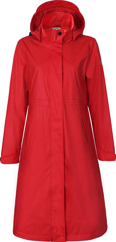 Dingy Weather Regenjas Dames Lang Model Waterdicht En Winddicht Maat 36 Rood Bol