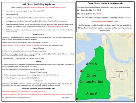 Recreational Shellfishing Map And Information Clinton Shellfish Commission