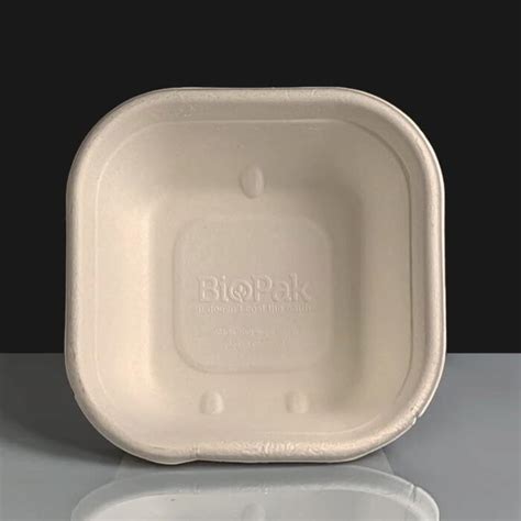 White Biocane Takeaway Container 383ml