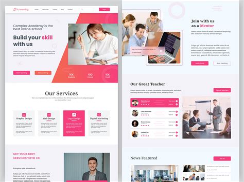 E Learning Landing Page Design On Behance