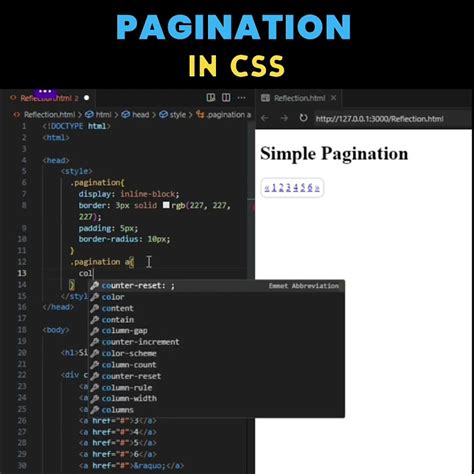 Pagination In Css 🚀🔥 Css Html Javascript Webdesign Programming