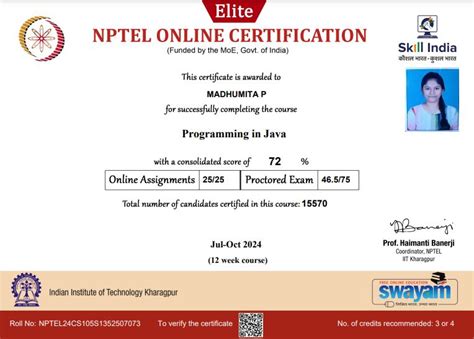 Madhumita P On Linkedin Java Nptel Programming Softwaredevelopment