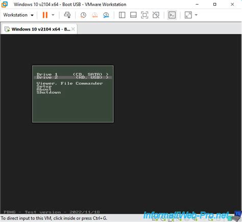 Boot On An Usb Key From A Virtual Machine With Vmware Workstation 17