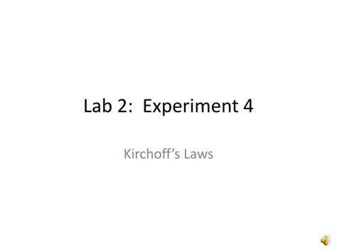 Ppt Lab 2 Experiment 4 Powerpoint Presentation Free Download Id
