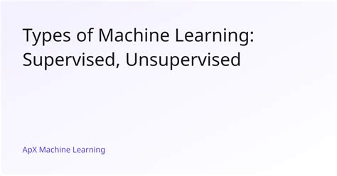 Types Of Machine Learning Supervised Unsupervised