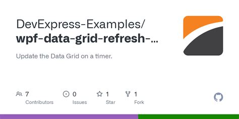 Github Devexpress Exampleswpf Data Grid Refresh On Timer Update The Data Grid On A Timer