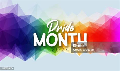 해피 프라이드 달 Lgbtq 일러스트 흰색 배경에 무지개 깃발 색상 기하학적 패턴 6월 사랑은 사랑이다 인권 또는 다양성 개념