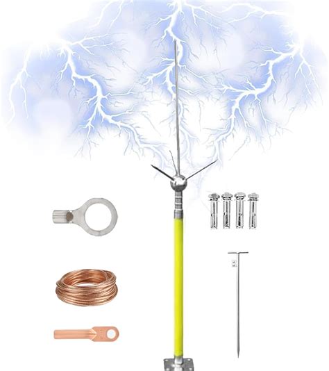 Buy Umiuplightning Rod Insulated Lightning Rod Kit Roof Lightning Rod Detachable Lightning